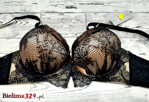 Czarno beżowy stanik Hn&Bn | Sklep Bielizna329